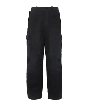 Fendi Patchwork Cotton Trousers - Black
