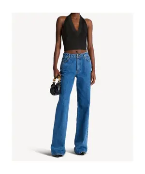 Balmain Quilted Knit Halterneck Top - Black