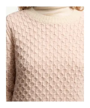 Moncler Ribbed Wool Blend Crew Neck Sweater