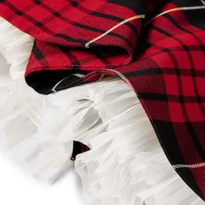 Alexander McQueen Tartan Ruffle Mini Skirt - Red