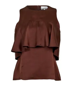 GANNI Short Sleeve Blouse