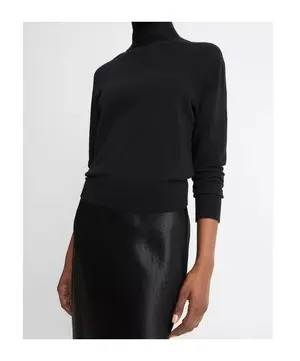 Vince Long-sleeved High Neck Sweater - Black