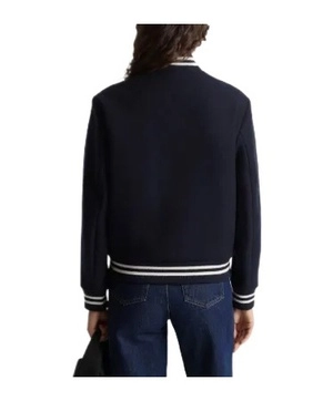 SPORTY  RICH Sporty & Rich Embroidered Striped Trim Jacket