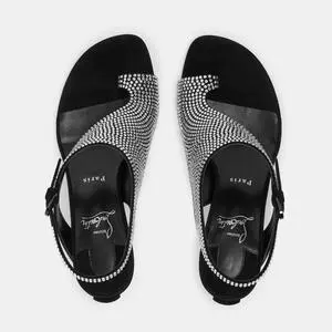 CHRISTIAN LOUBOUTIN Rhinestone Embellished Slingback Sandals