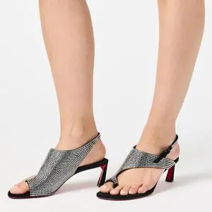 CHRISTIAN LOUBOUTIN Rhinestone Embellished Slingback Sandals
