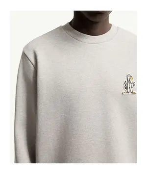 Moncler Monduck Cotton Sweatshirt - Light Gray