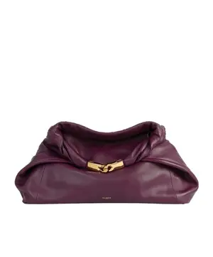 Balmain Dinner At 8 Medium Bag In Smooth Leather - Purple