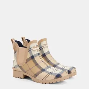 Barbour Logo Plaid Ankle Boots - Nude