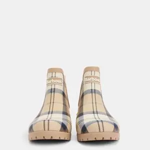 Barbour Logo Plaid Ankle Boots - Nude