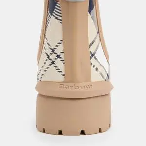 Barbour Logo Plaid Ankle Boots - Nude