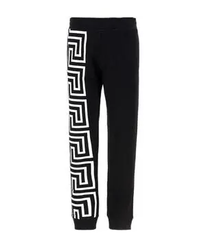 Versace Greca Motif Printed Sweatpants - Black