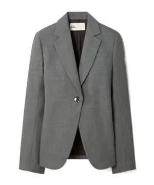 Tory Burch Single Buttoned Flannel Blazer