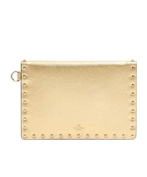 Valentino Garavani Rockstud Foldover Clutch Bag