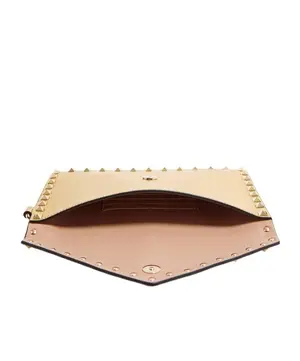 Valentino Garavani Rockstud Foldover Clutch Bag