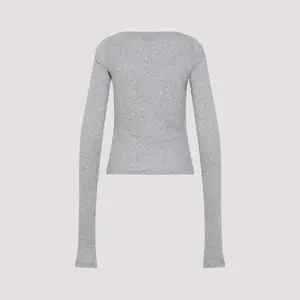 Miu Miu Logo-patch Long-sleeved Top