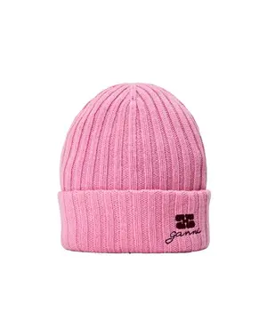 GANNI Future Logo Knit Beanie