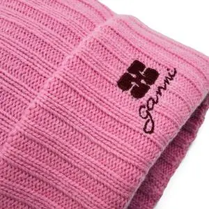 GANNI Future Logo Knit Beanie