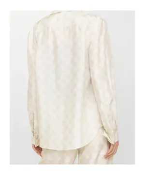 Burberry Classic Fit Knight Checkerboard Silk Shirt