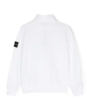 Stone Island Compass-badge Zip-collar Sweatshirt