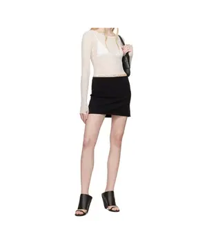 MARINE SERRE White Mesh Cropped Top