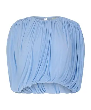 Magda Butrym Gathered Blouse - Blue
