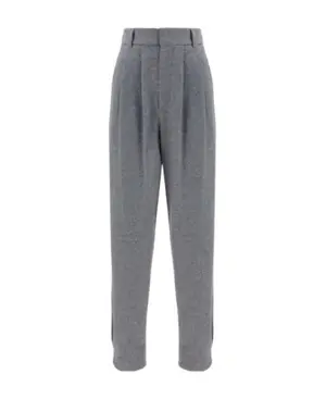Brunello Cucinelli Tapered-leg Cashmere Trousers - Gray