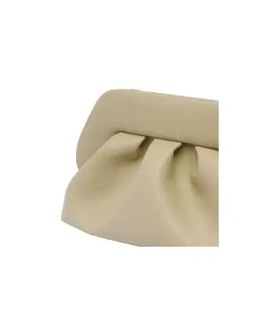 THEMOIRE Tia Pleated Clutch Bag - Olive