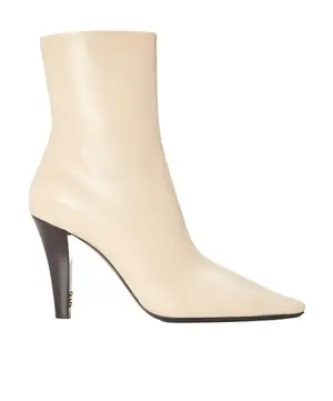SAINT LAURENT Jill Zipper Ankle Boots