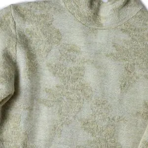 GANNI Sheer Flower Jacquard Long Sleeve T-shirt