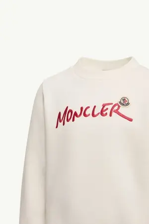 Moncler Embroidered Logo Cotton Sweatshirt
