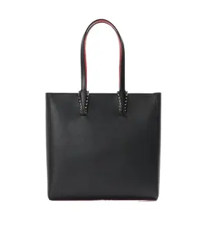 CHRISTIAN LOUBOUTIN Leather Tote Bag With Stud Embellishments - Black