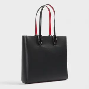 CHRISTIAN LOUBOUTIN Leather Tote Bag With Stud Embellishments - Black