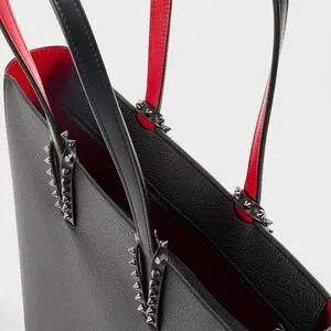 CHRISTIAN LOUBOUTIN Leather Tote Bag With Stud Embellishments - Black