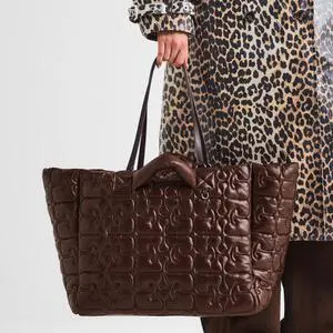 GANNI Rhombus Lattice Tote Bag
