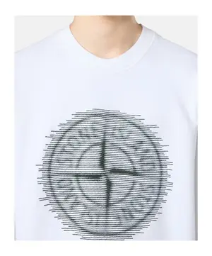 Stone Island Compass Detailed Crewneck Sweatshirt