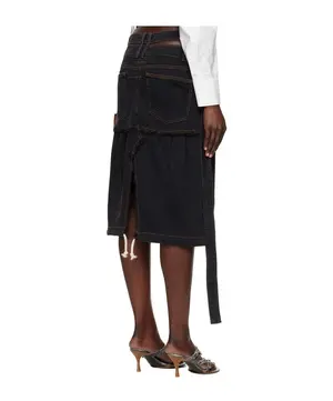 Ottolinger Frayed Split Denim Skirt