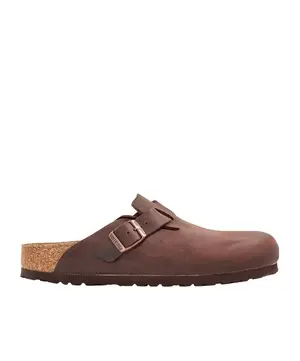 BIRKENSTOCK Buckled Flat Mules - Brown