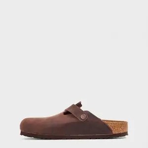 BIRKENSTOCK Buckled Flat Mules - Brown