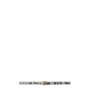ANINE BING Printed Leather Belt - Gray