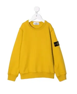 Stone Island Logo-patch Sleeve Sweatshirt - Mustard-colored