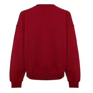 GANNI Graphic Crew-neck Sweatshirt - Red