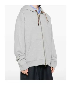 Miu Miu Zipped Drawstring Hoodie