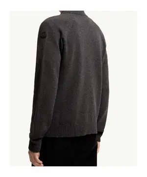 Moncler Bouclé Wool Cashmere Blend Zip Cardigan