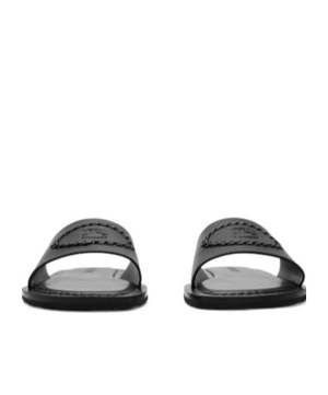 Burberry Leather Knight Stamp Slides