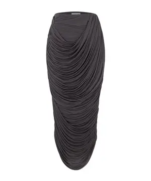 Magda Butrym Midi Skirt With Draped Ruching