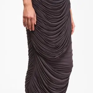 Magda Butrym Midi Skirt With Draped Ruching