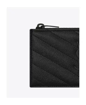 Saint Laurent Monogram Fragments Zipped Cardholder