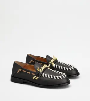 TOD'S Leather Mules With Handcrafted Stitching