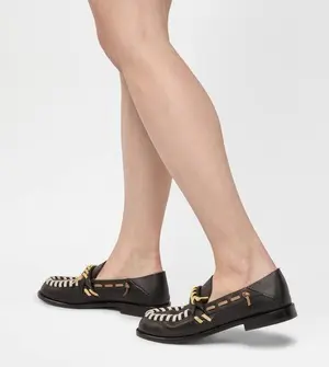 TOD'S Leather Mules With Handcrafted Stitching
