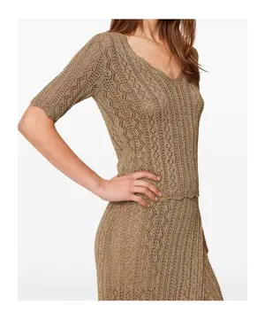 TWINSET Lurex Pointelle-knit Jumper